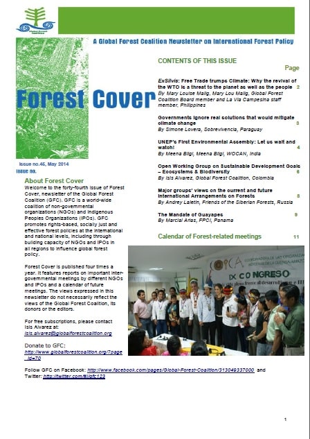 Global Forest Coalition Newsletter Forest Cover - Global Forest Coalition